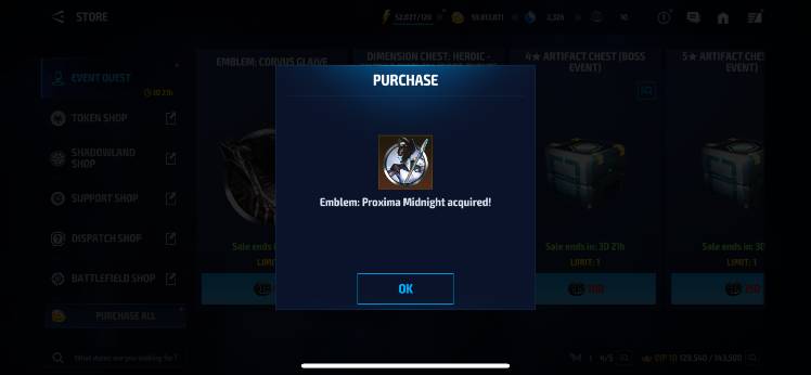 New Emblem From Event Proxima - MARVEL Future Fight