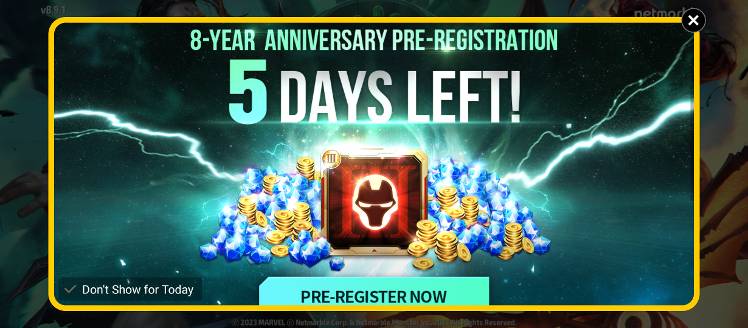 A new registration? - MARVEL Future Fight