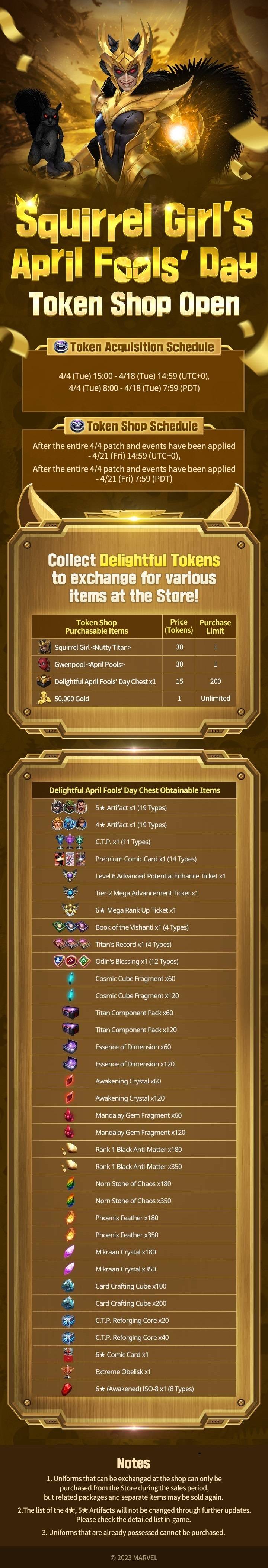 EVENTS AND SALES (Ongoing) - MARVEL Future Fight