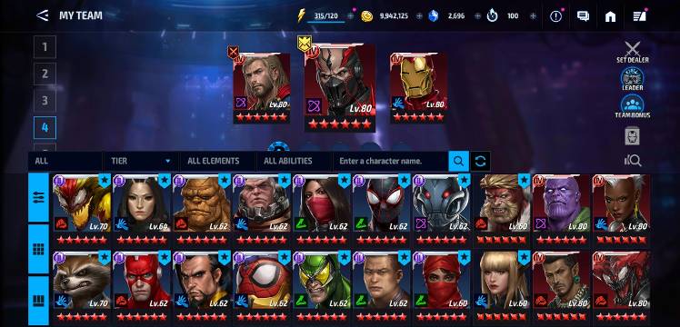 Only 10 characters left - MARVEL Future Fight