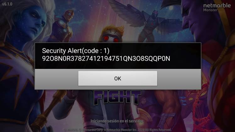 Security Alert - MARVEL Future Fight