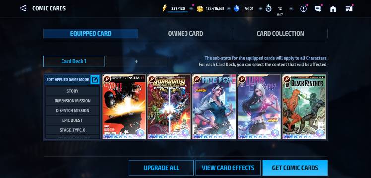 Finally achieved max pierce on cards - MARVEL Future Fight