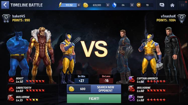 Is severtooth win this match. What u think🙂😋😂 - MARVEL Future Fight