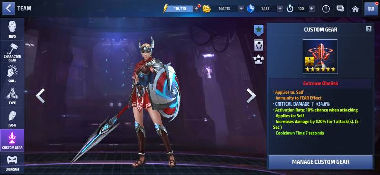 Sharon build - MARVEL Future Fight