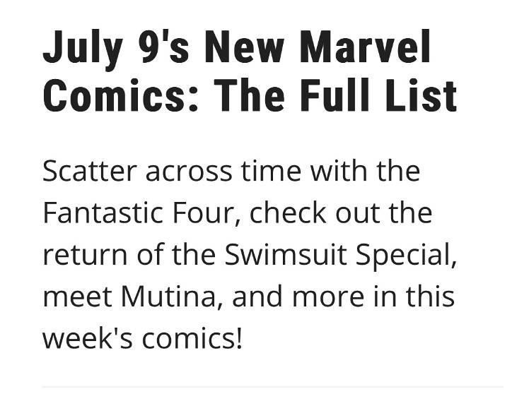 July’s 9 new marvel comics!! - MARVEL Future Fight
