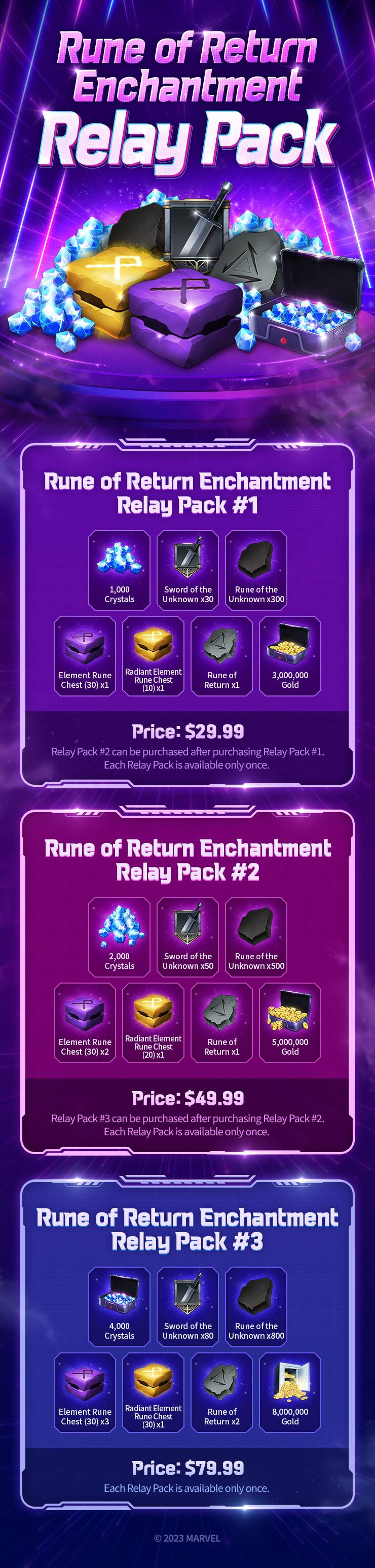 Rune of Return Enchantment Relay Pack - MARVEL Future Fight