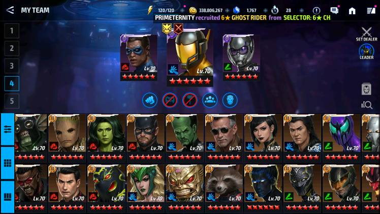 角色排序 - MARVEL Future Fight [TW]