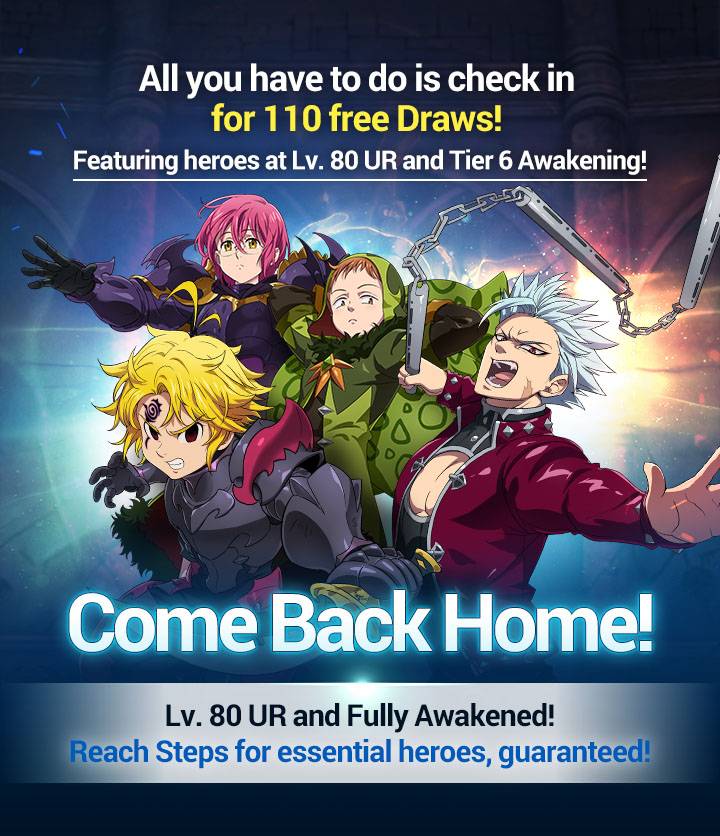 7DS Homecoming Special Step Up Draw - The Seven Deadly Sins: Grand Cross