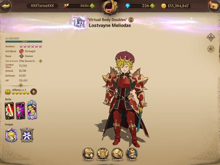 LR lost vayne Meliodas - The Seven Deadly Sins: Grand Cross