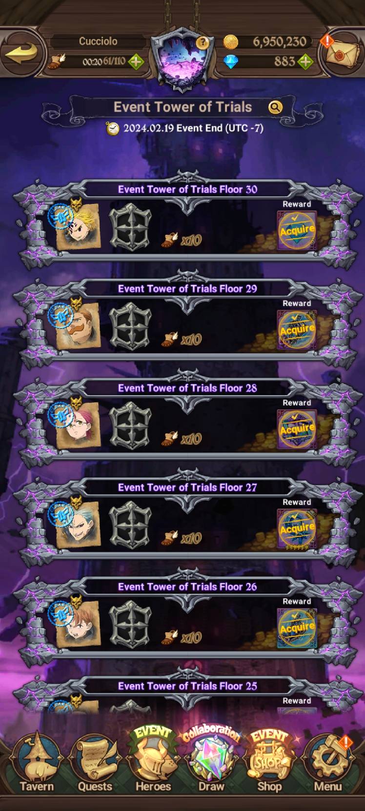 Tower of trials - The Seven Deadly Sins: Grand Cross