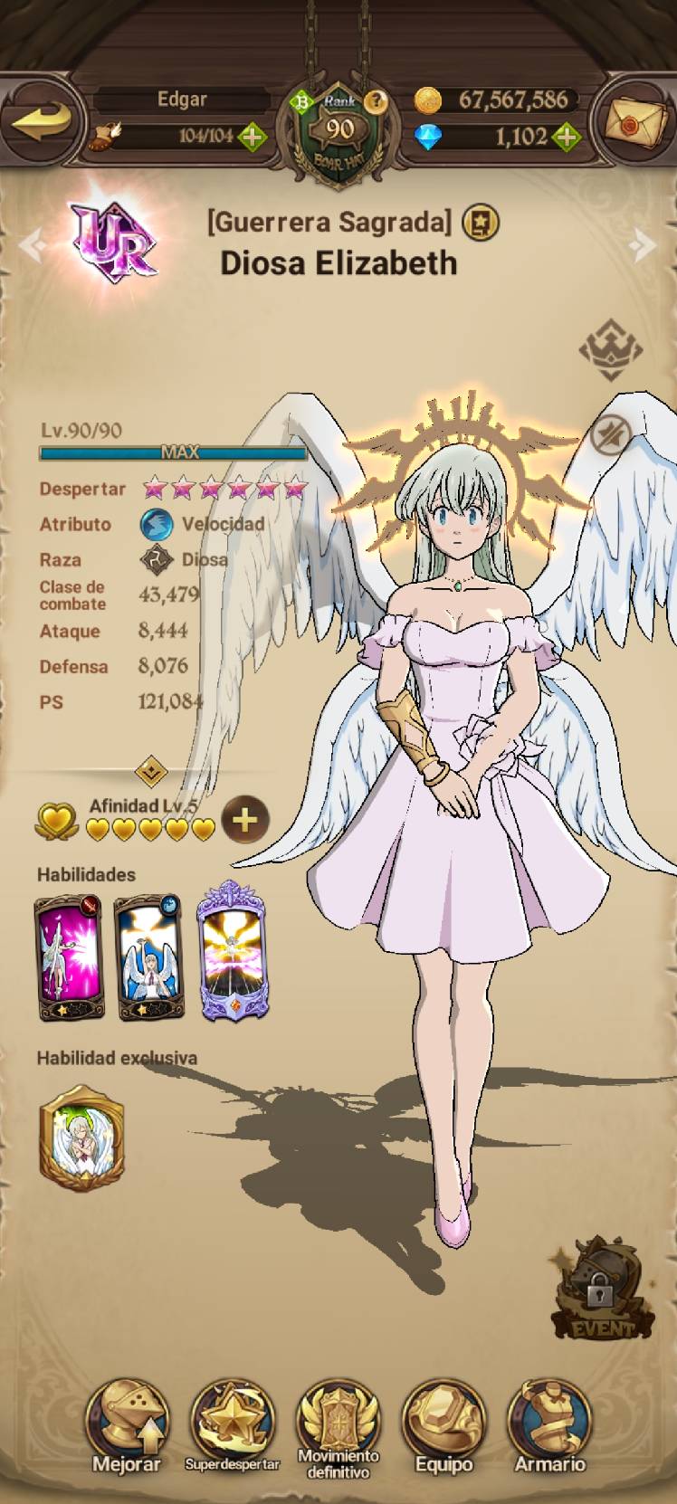 La más hermosa de 7DS, Elizabeth - The Seven Deadly Sins: Grand Cross