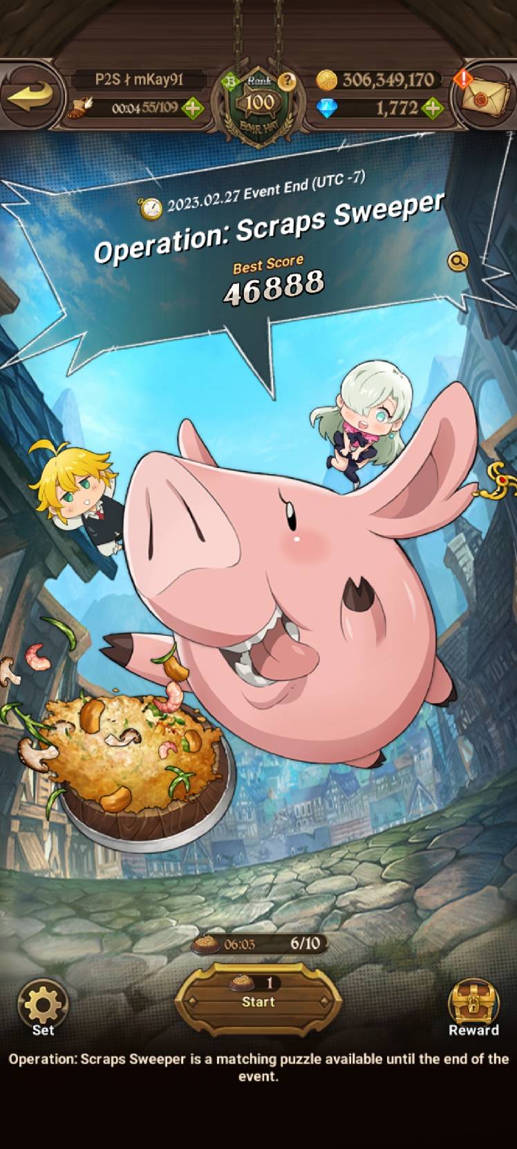 My Best Score - The Seven Deadly Sins: Grand Cross