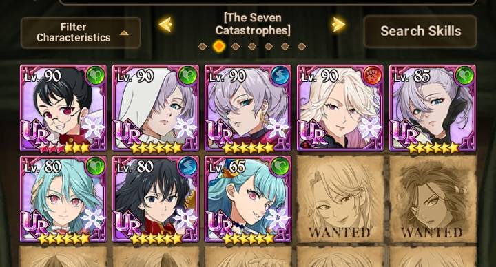 I need to form seven catastrophe team to play in pvp from these heros ...