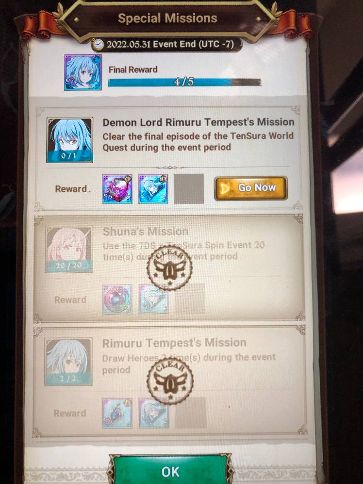 Please Help: Demon Lord Rimuru Tempest Mission - The Seven Deadly Sins ...