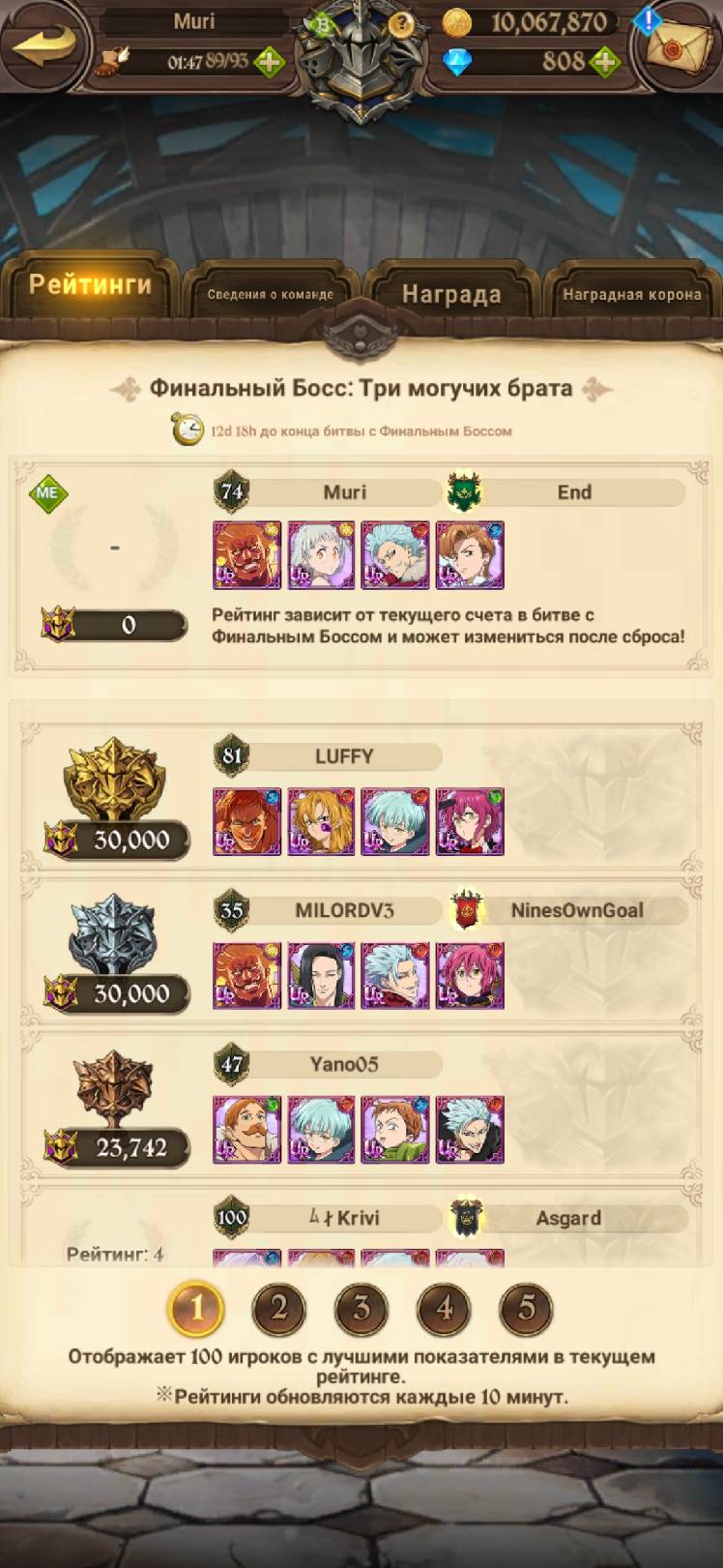 Final boss event - The Seven Deadly Sins: Grand Cross