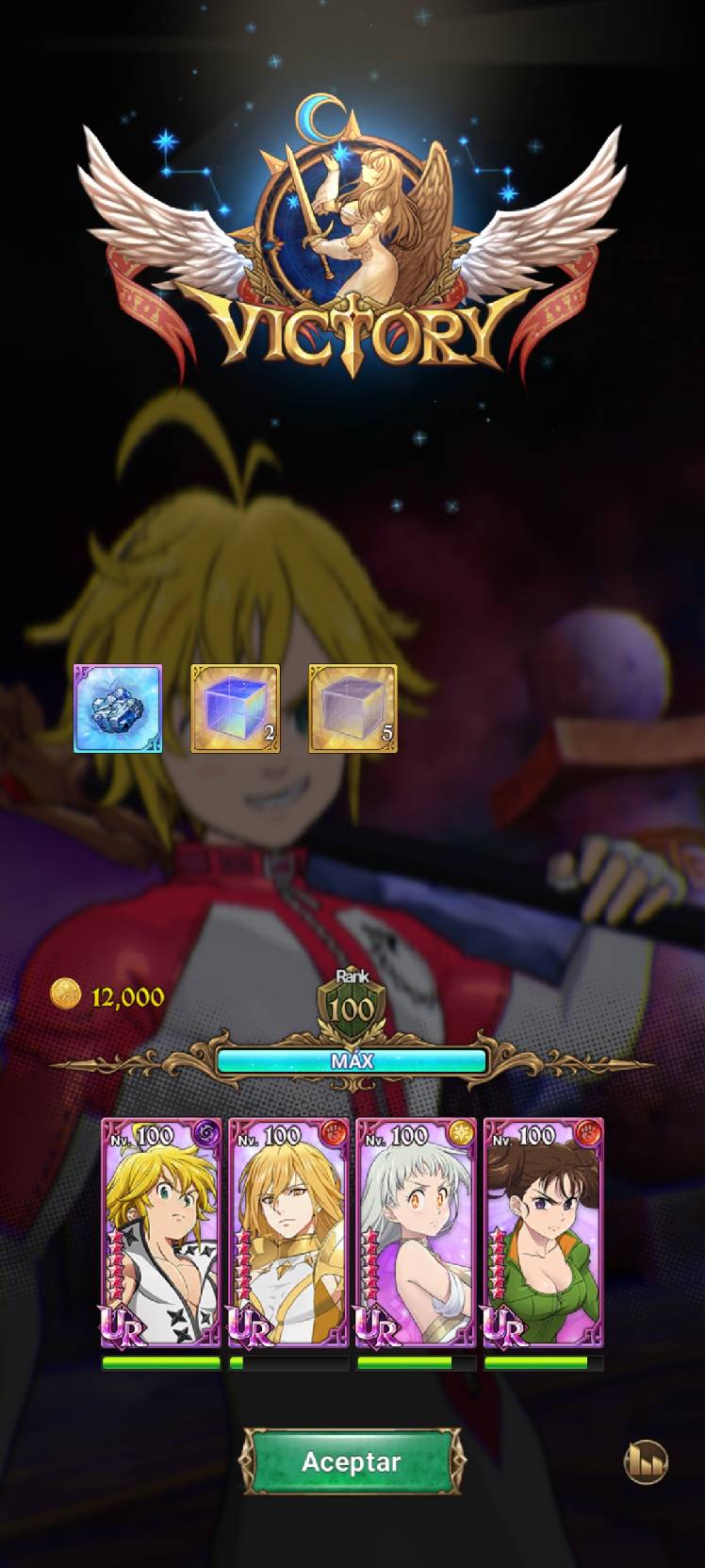 Meliodas and Elizabeth as principals Dps, Freyr as support and Diana as ...