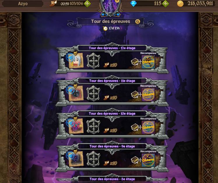 Tower Of Trials Event - The Seven Deadly Sins: Grand Cross