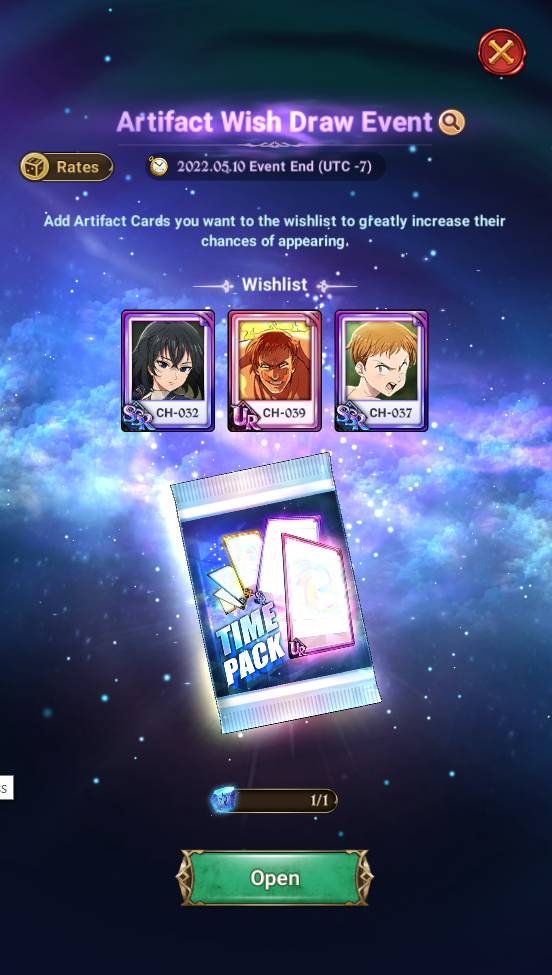 Artifact Event - The Seven Deadly Sins: Grand Cross