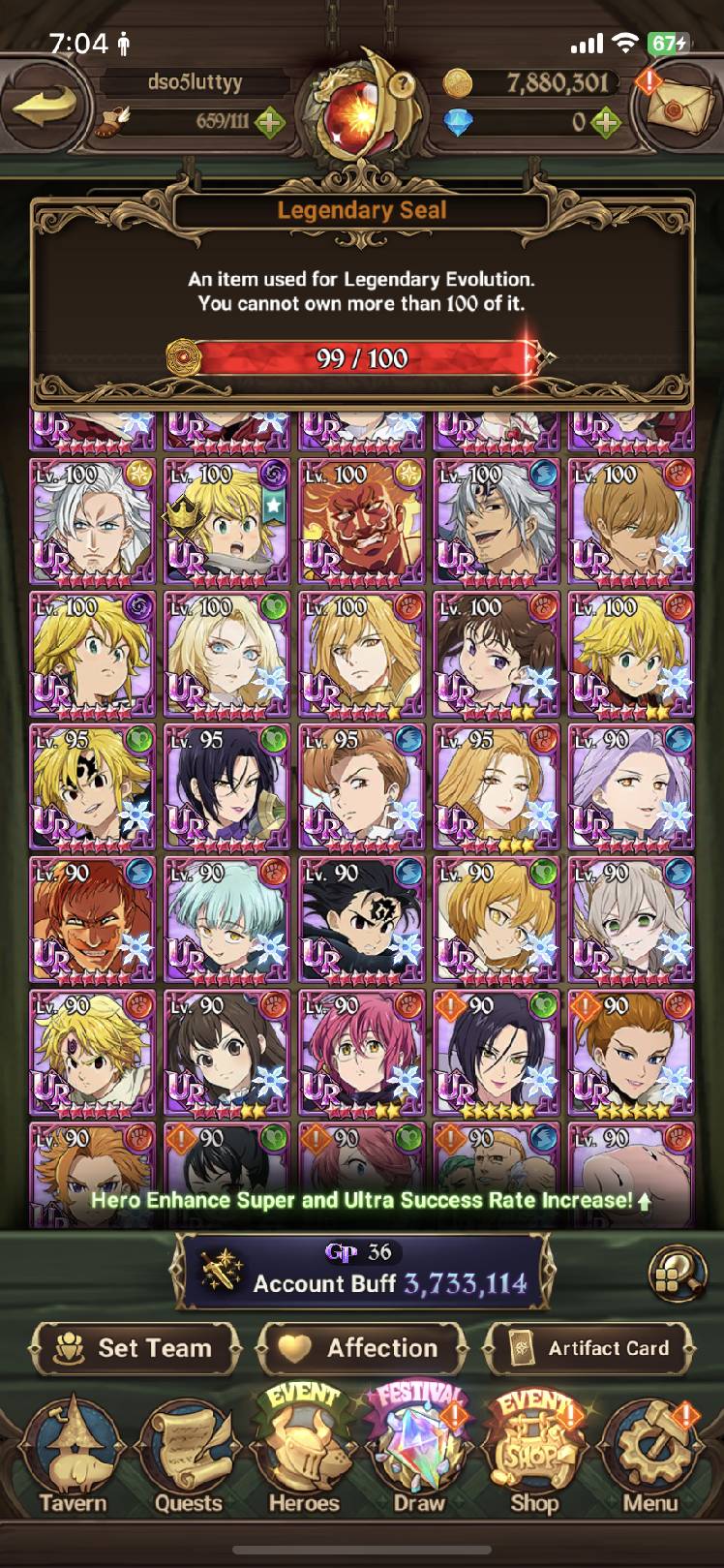 1 more legendary seal coin !!!??? - The Seven Deadly Sins: Grand Cross