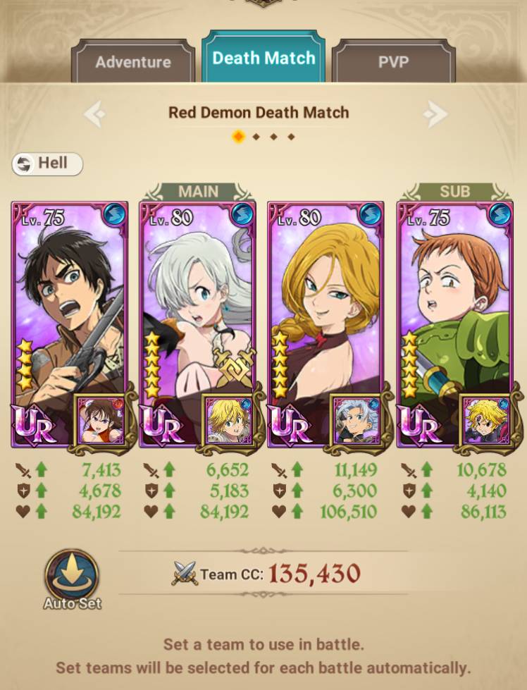 What is your hell red demon team? - The Seven Deadly Sins: Grand Cross