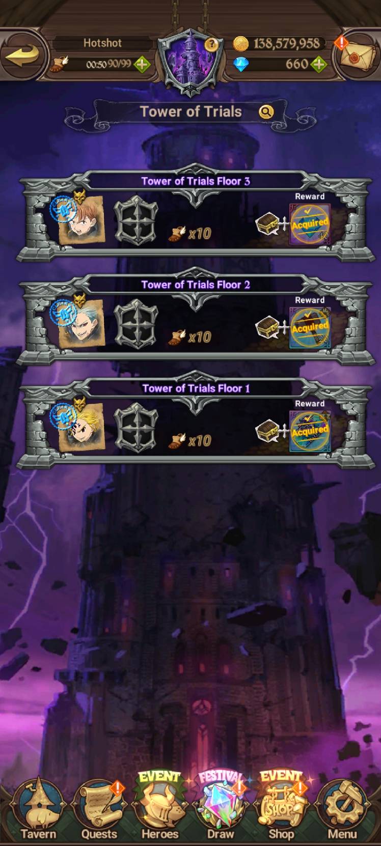 Have you completed the Tower of Trials? - The Seven Deadly Sins: Grand ...