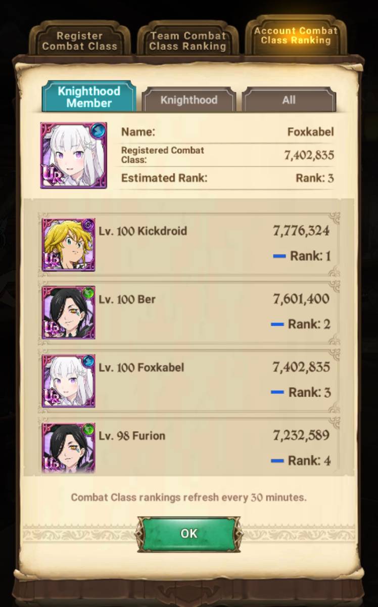 Lv 10. Global top 0% with 3 spots open 💪 - The Seven Deadly Sins: Grand ...