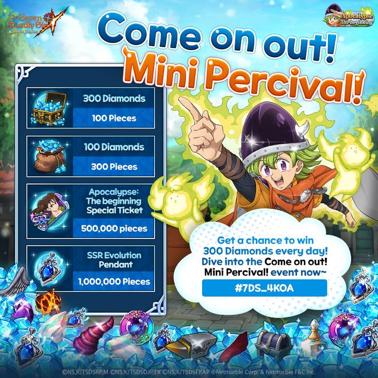 [Event] Come on out! Mini Percival! Verification Event (Rewarded) - The Seven Deadly Sins: Grand ...