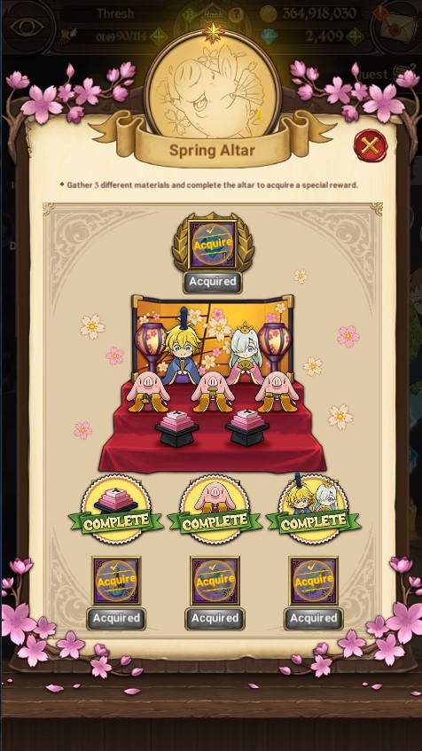 Spring Altar Completion - The Seven Deadly Sins: Grand Cross