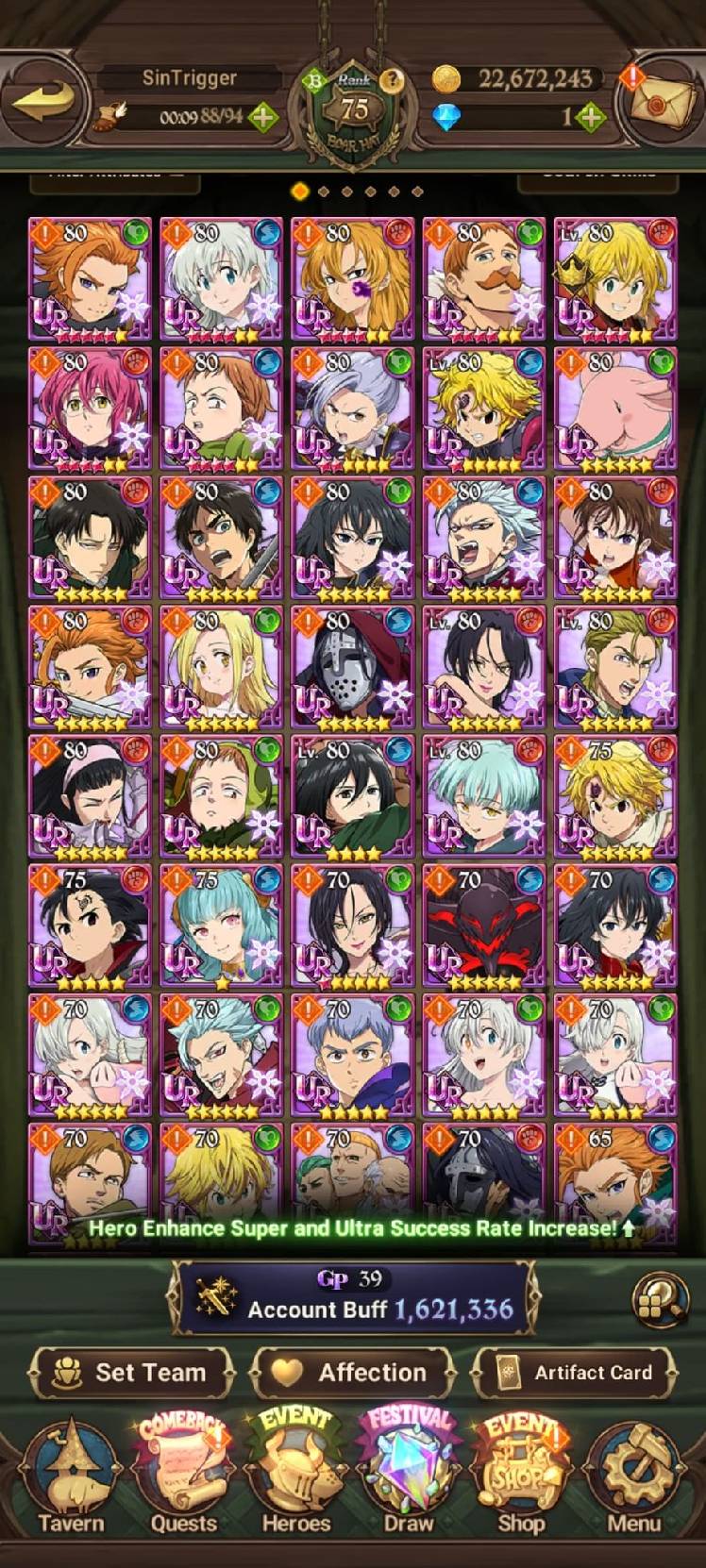 Returning player - Need some assistance. - The Seven Deadly Sins: Grand ...