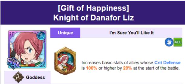 New Danafor Liz - The Seven Deadly Sins: Grand Cross
