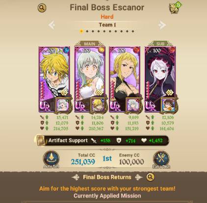 How to easy beat the Escanor Final Boss - The Seven Deadly Sins: Grand ...