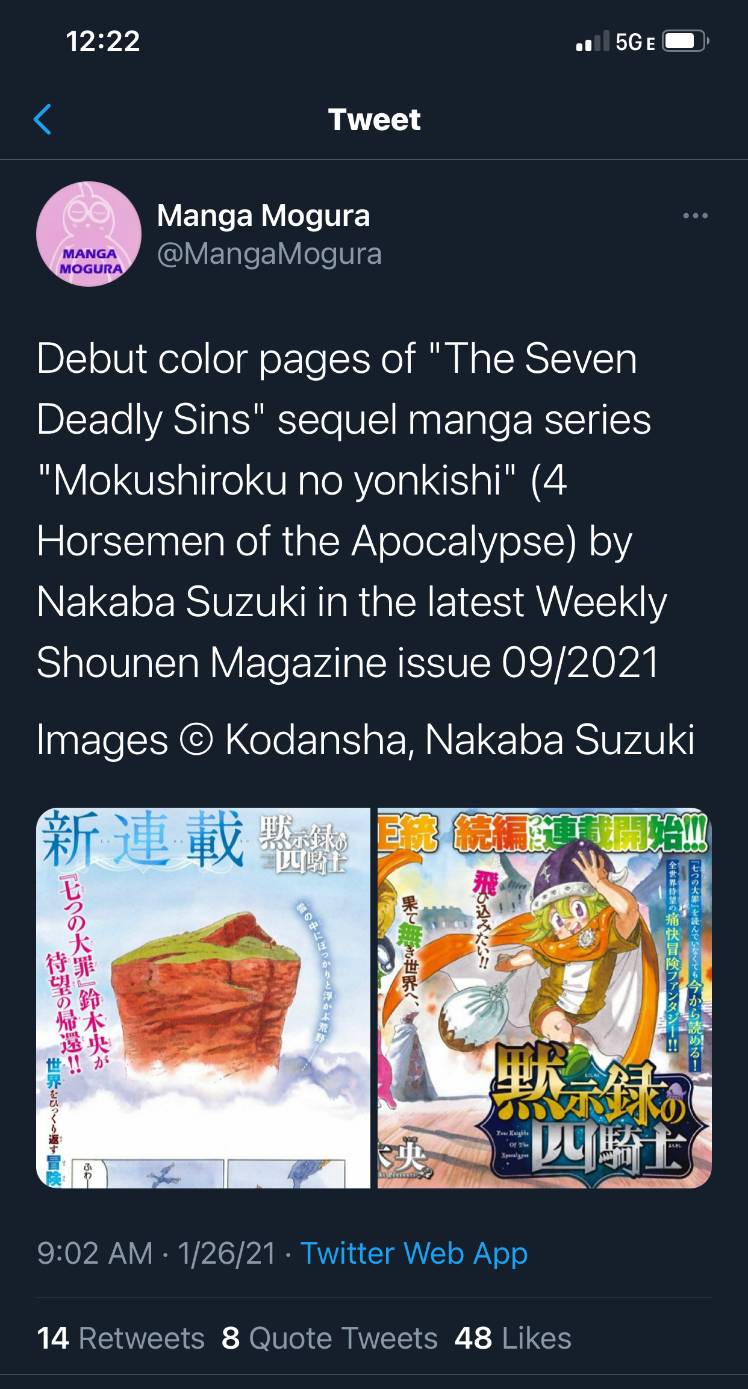 Sequel Of 7DS - The Seven Deadly Sins: Grand Cross