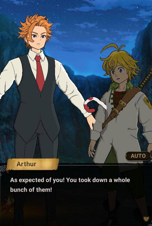 Arthur showing his t pose dominance. - The Seven Deadly Sins: Grand Cross