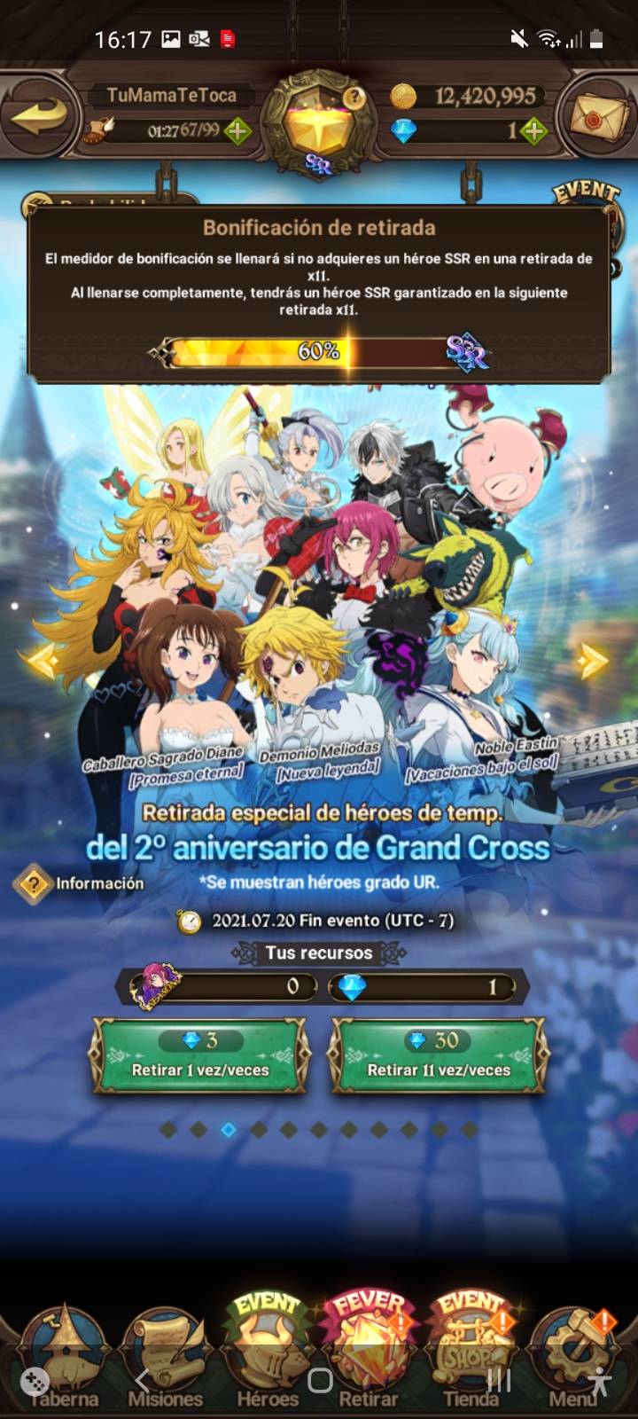 Banner Aniversario - The Seven Deadly Sins: Grand Cross