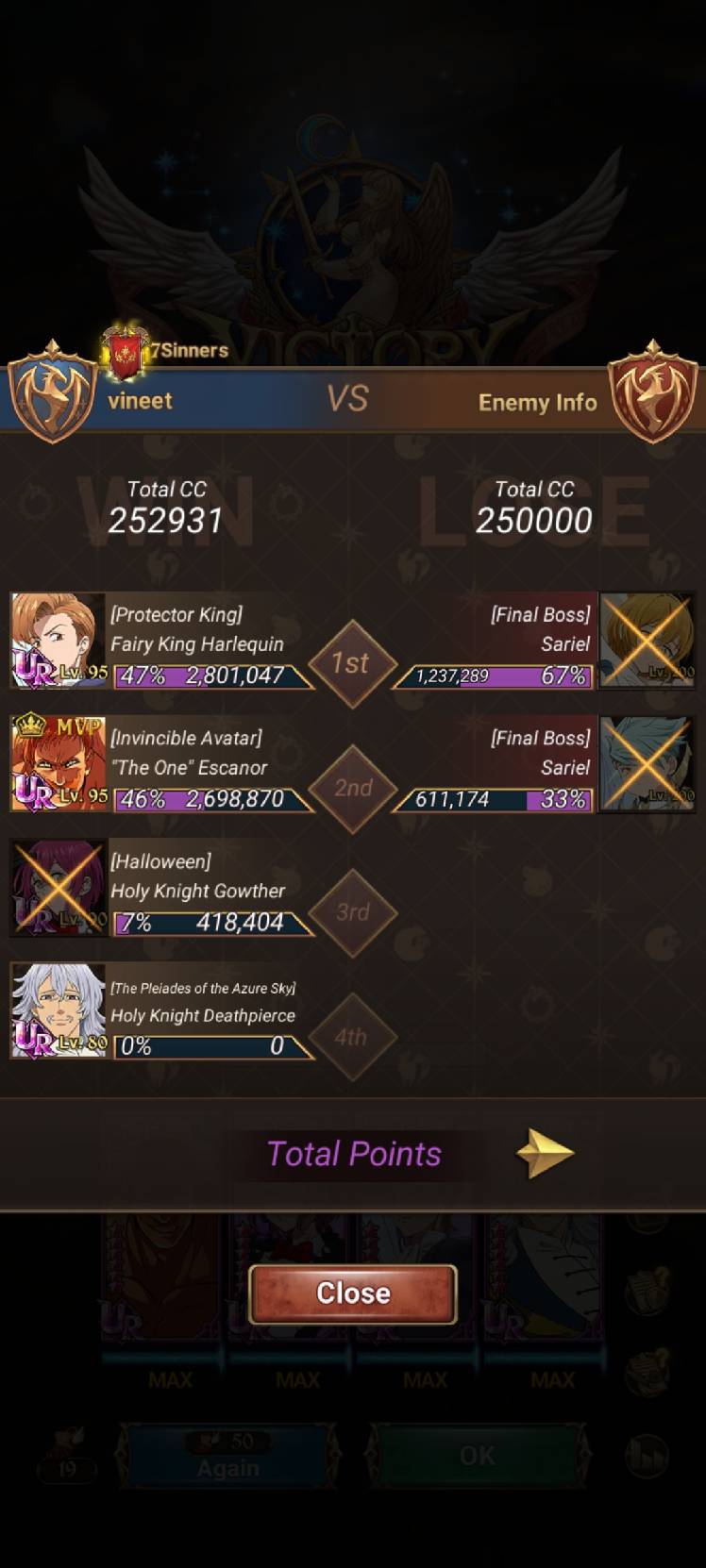 This is how I cleared the challenge - The Seven Deadly Sins: Grand Cross