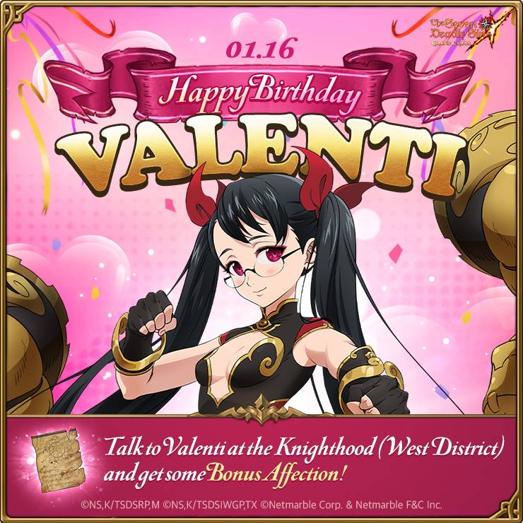 Happy Birthday, Valenti! Get your Bonus Affection! 💞 - The Seven Deadly ...