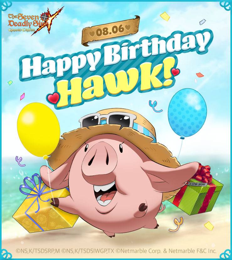 Happy Birthday, Hawk! - The Seven Deadly Sins: Grand Cross
