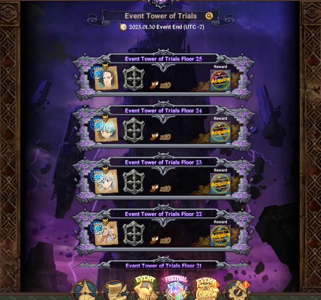 TOWER OF TRIALS EVENT! - The Seven Deadly Sins: Grand Cross