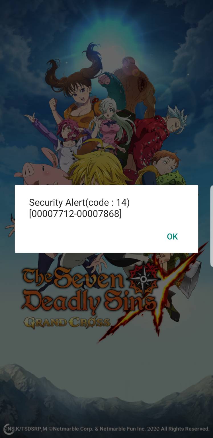 Security alert code:14 - The Seven Deadly Sins: Grand Cross