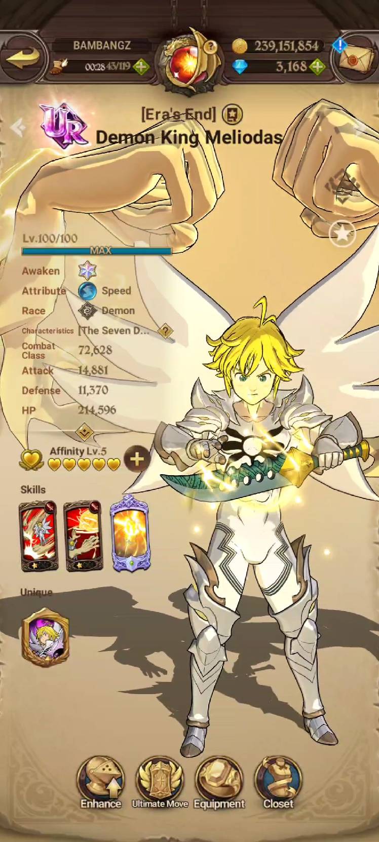 GOD MELIODAS TRUE AWAKEN - The Seven Deadly Sins: Grand Cross