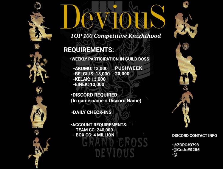 [GLOBAL] DeviouS TOP100 Guild - The Seven Deadly Sins: Grand Cross