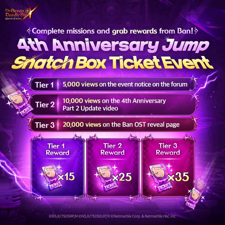 [Event] 4th Anniversary Jump Snatch Box Ticket Giveaway (Rewarded ...