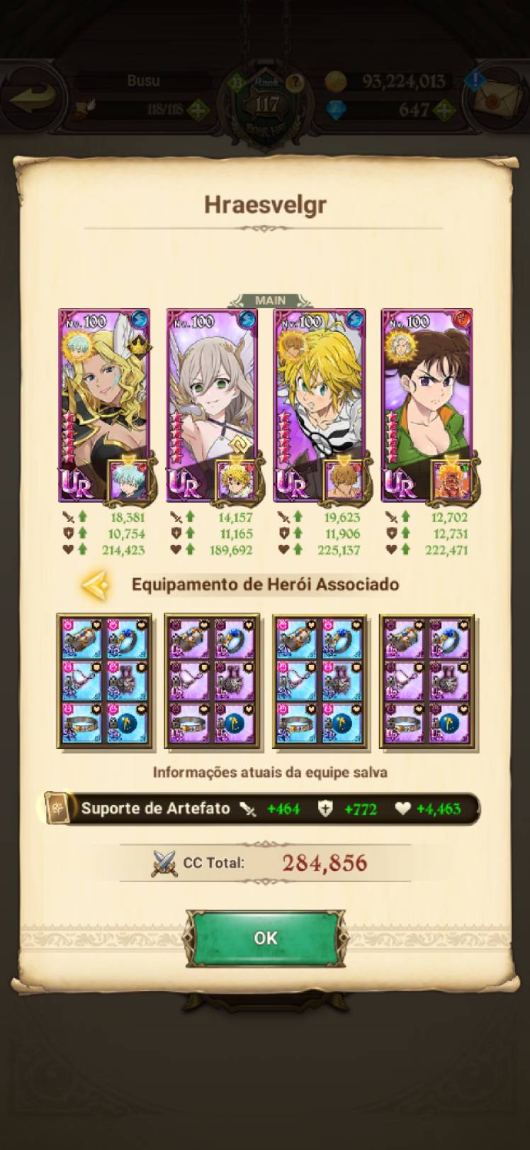 Demonic beast hraesvelgr guide with recommended team. - The Seven Deadly Sins: Grand Cross