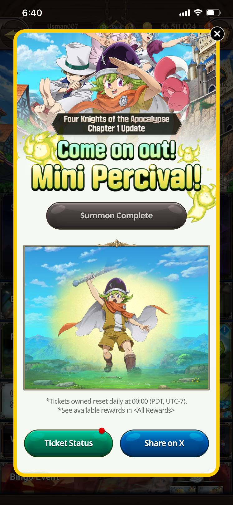 Mini percival summons event - The Seven Deadly Sins: Grand Cross