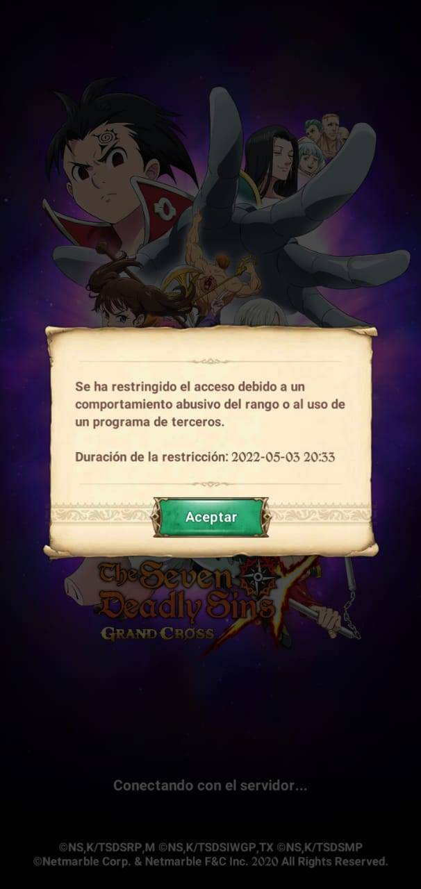 I need help with my account - The Seven Deadly Sins: Grand Cross