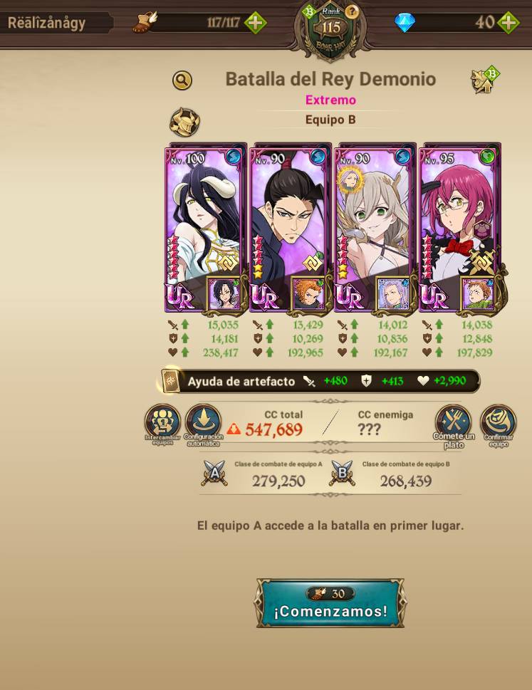 Derrotar el rey demonio - The Seven Deadly Sins: Grand Cross