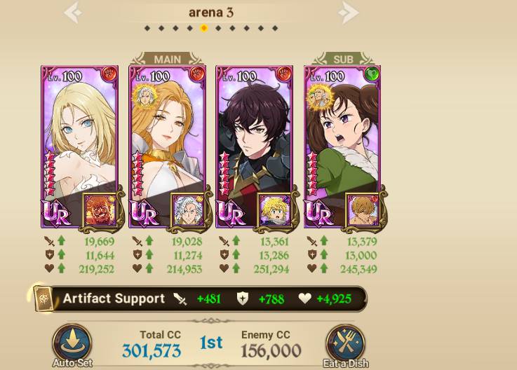 Hero arena strategy - The Seven Deadly Sins: Grand Cross