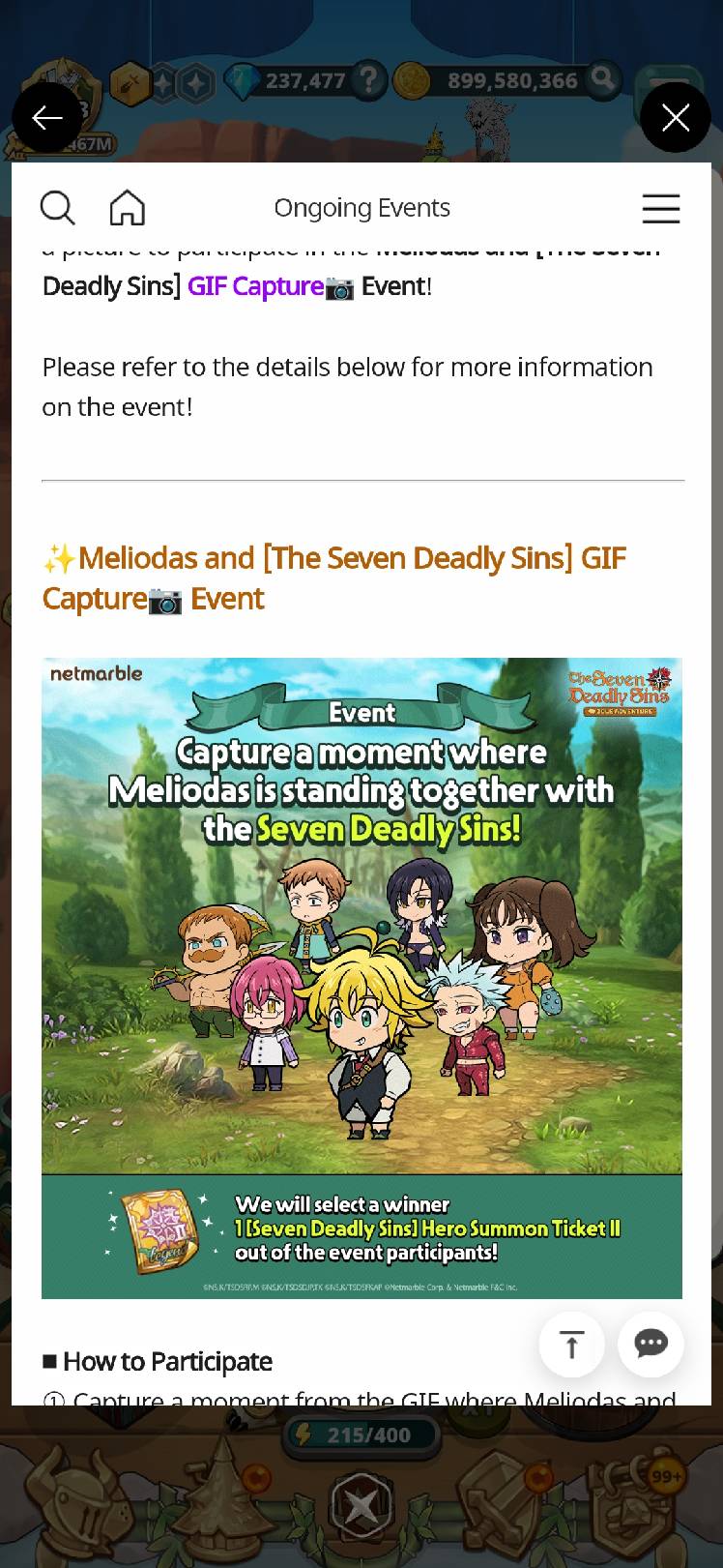 Meliodas GIF event - The Seven Deadly Sins: IDLE Adventure