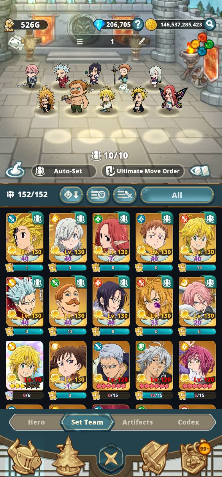 My main stage clearing team currently - The Seven Deadly Sins: IDLE ...