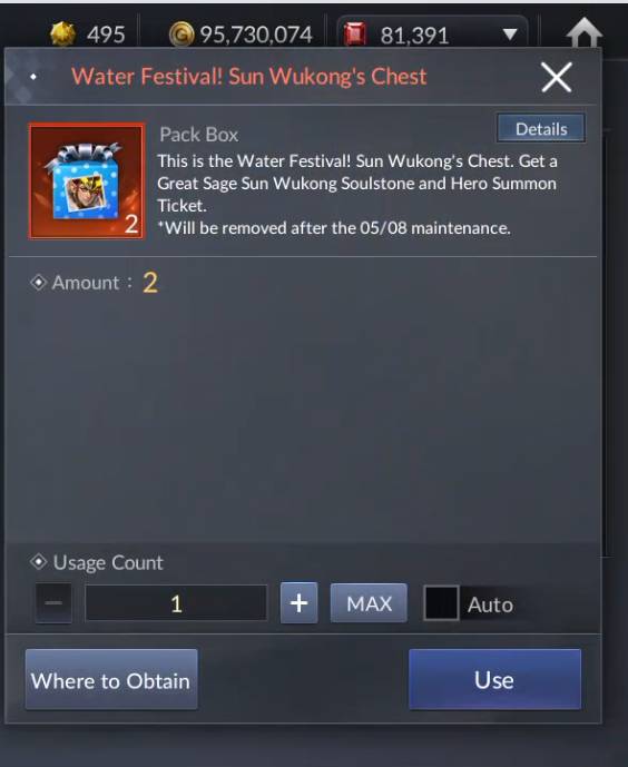 Sun Wukong Chest Bug - Seven Knights 2 Official Community